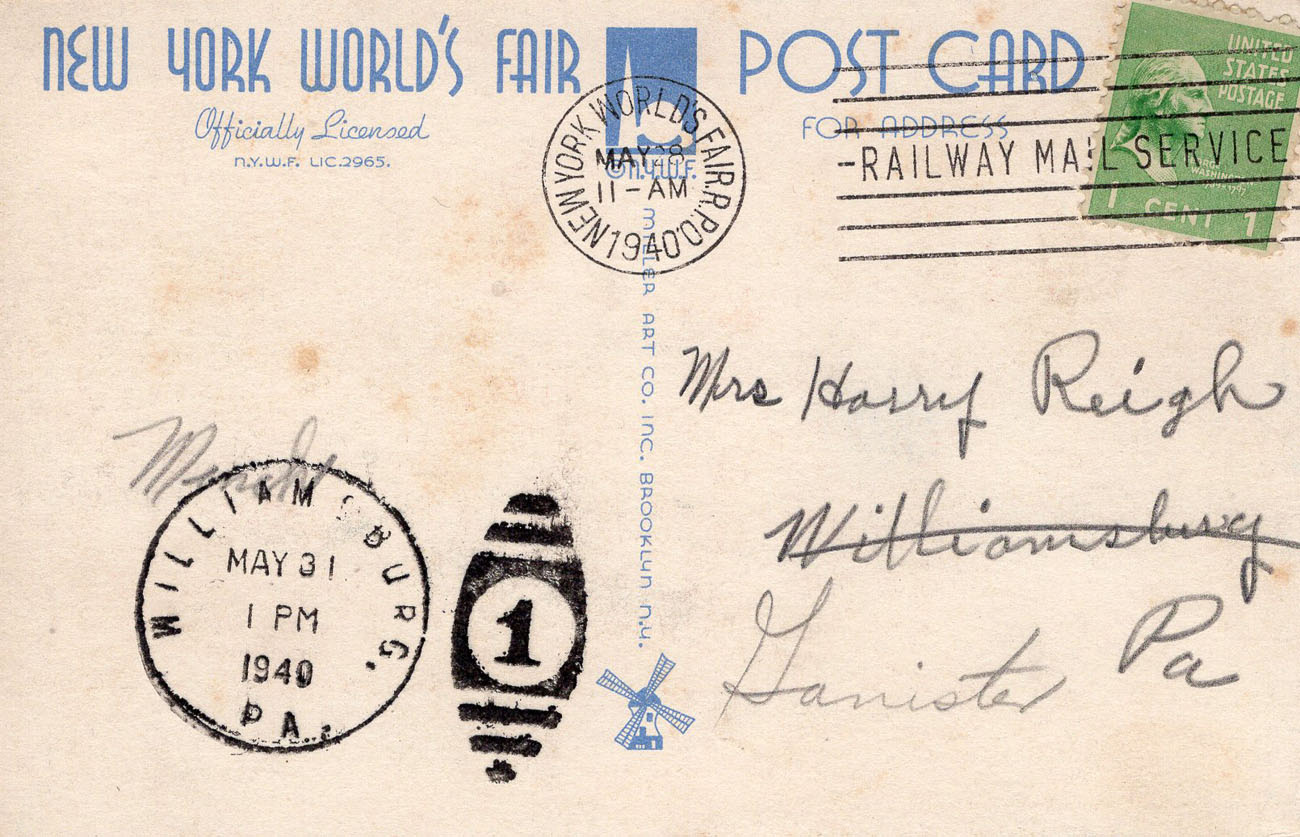 Miller Art 1939 NYWF Postcards